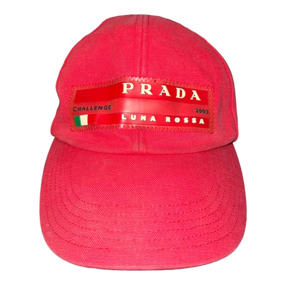 Prada Linea Rossa | Accessories | Vintage Prada Luna Rossa 203 Americas Cup Red Hat | Poshmark
